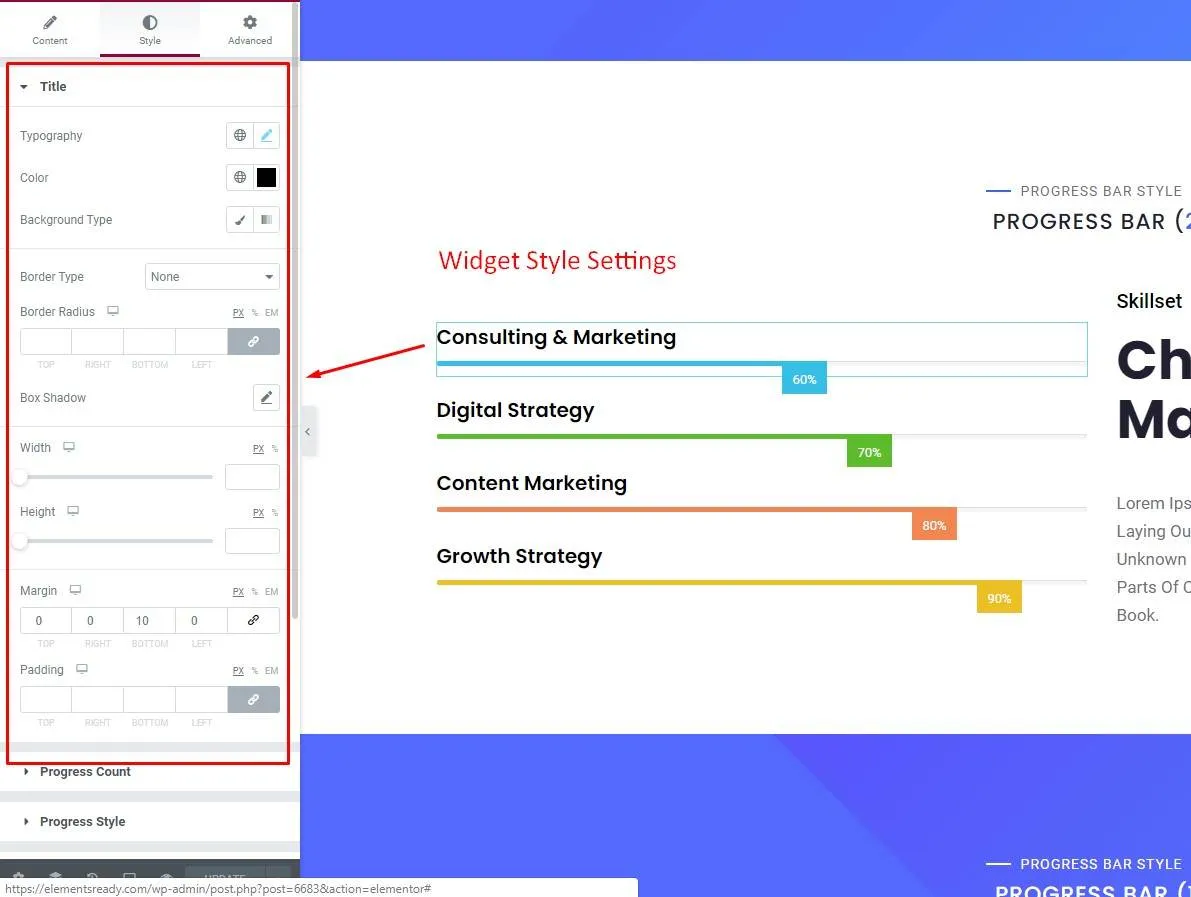 How to Use ER Progress Bar Widget