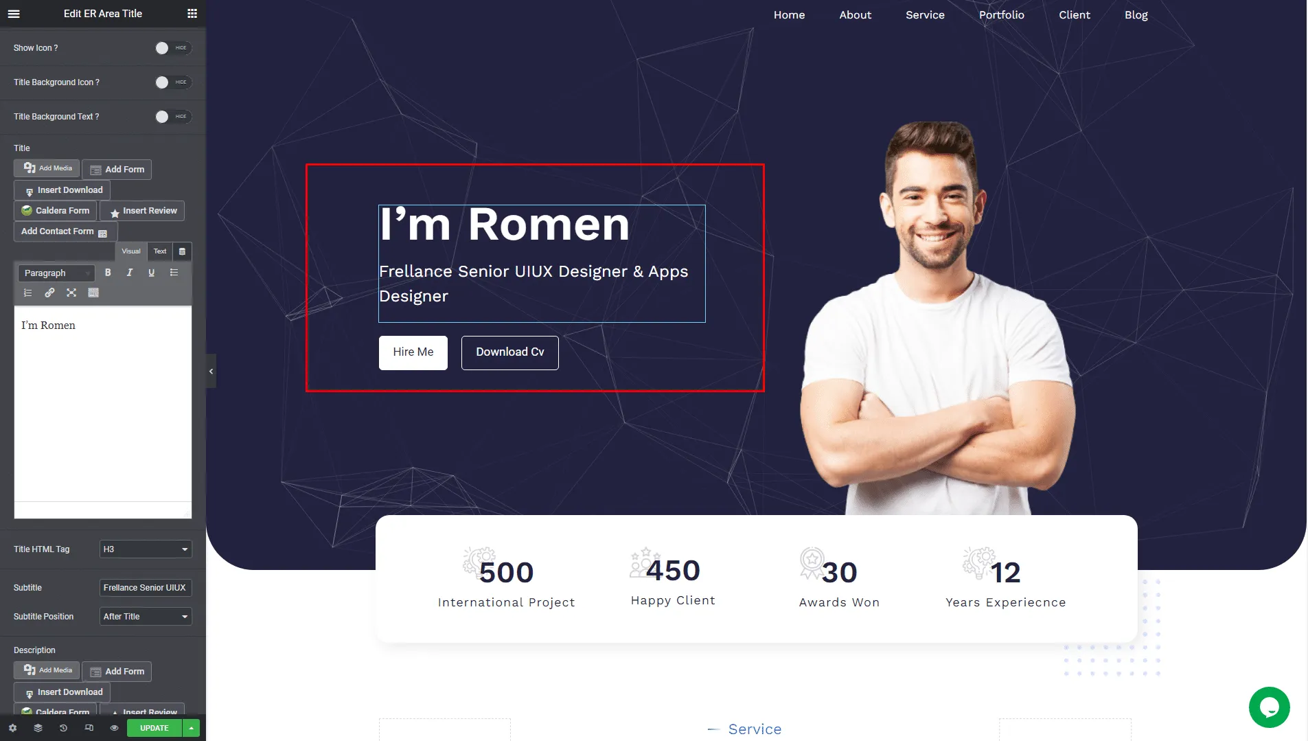 How to Create a Personal Portfolio Website With Elementor - ElementsReady