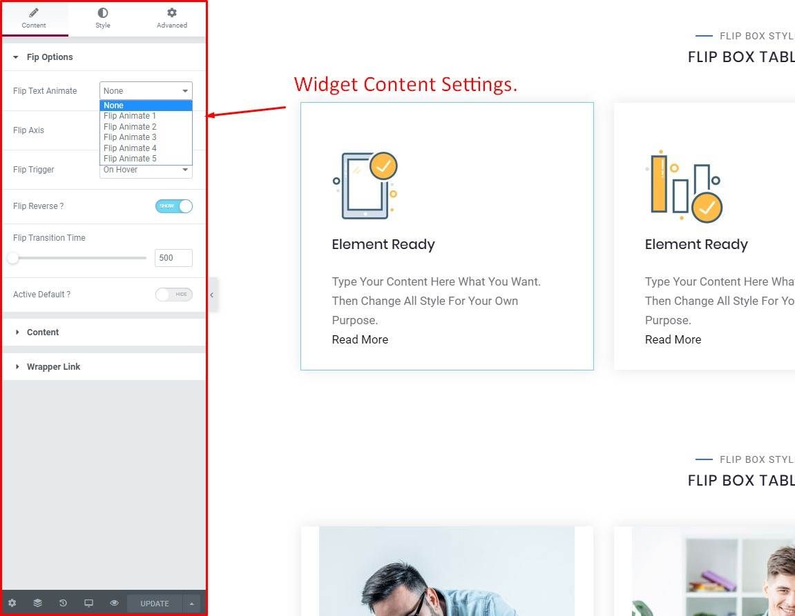 How to Use ER Flip Box Widget