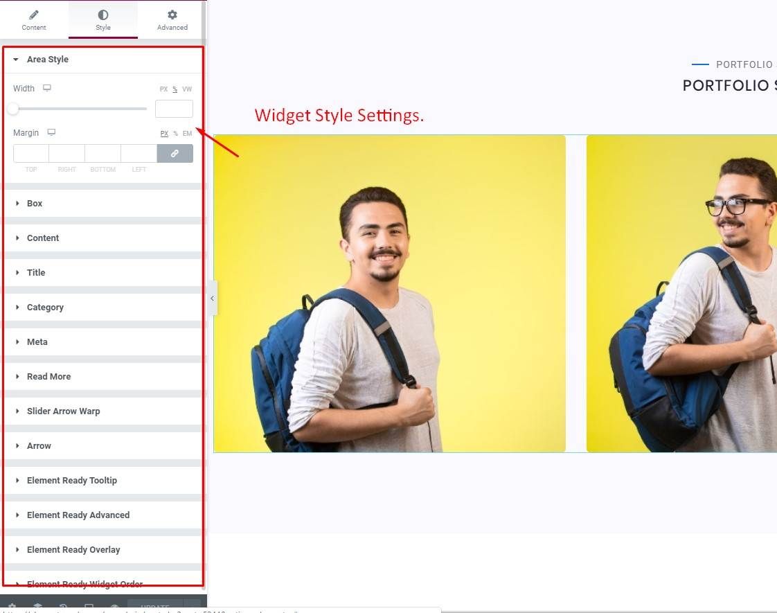 How to Use ER Portfolio Carousel Widget
