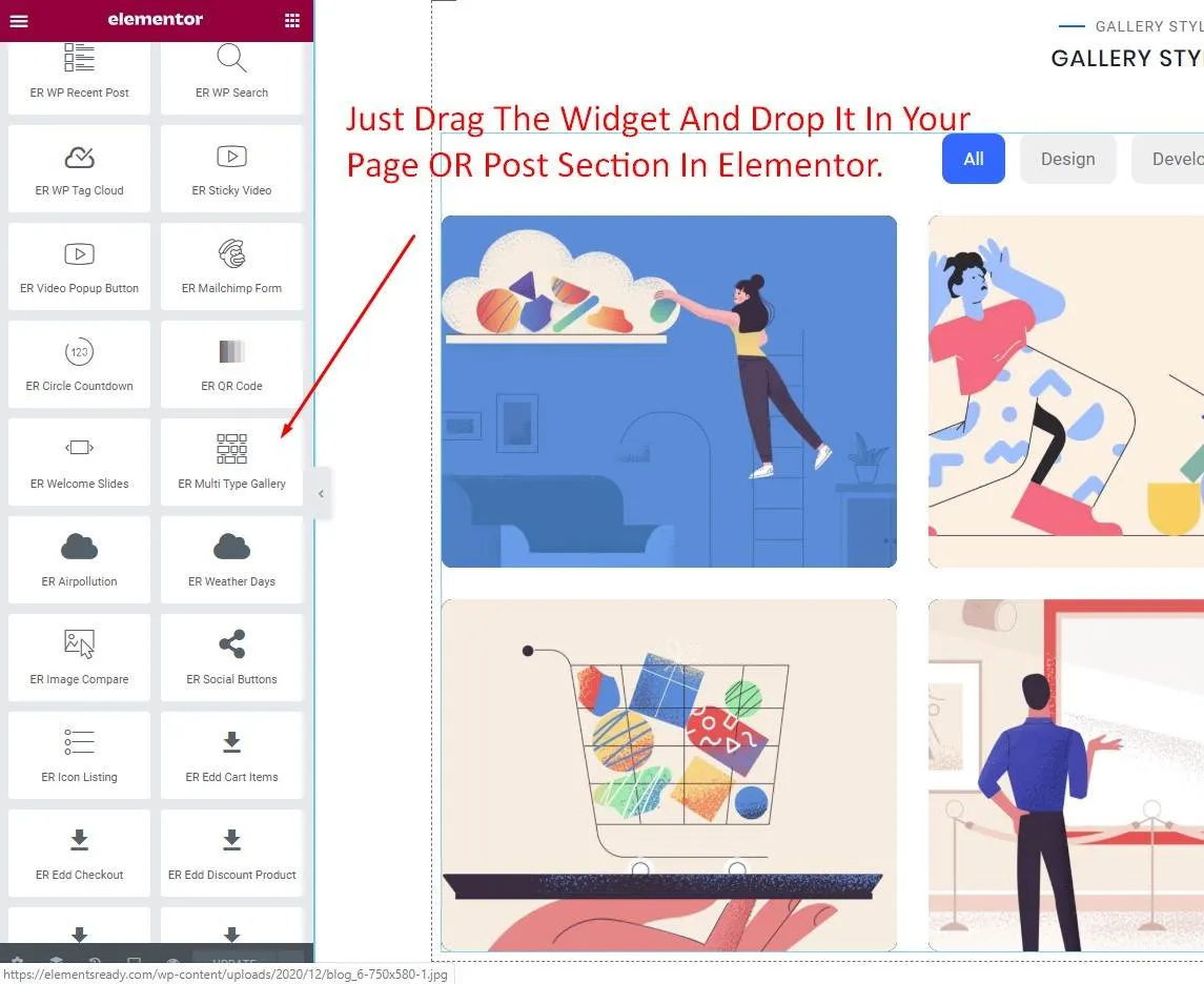 How to Use ER Gallery Widget